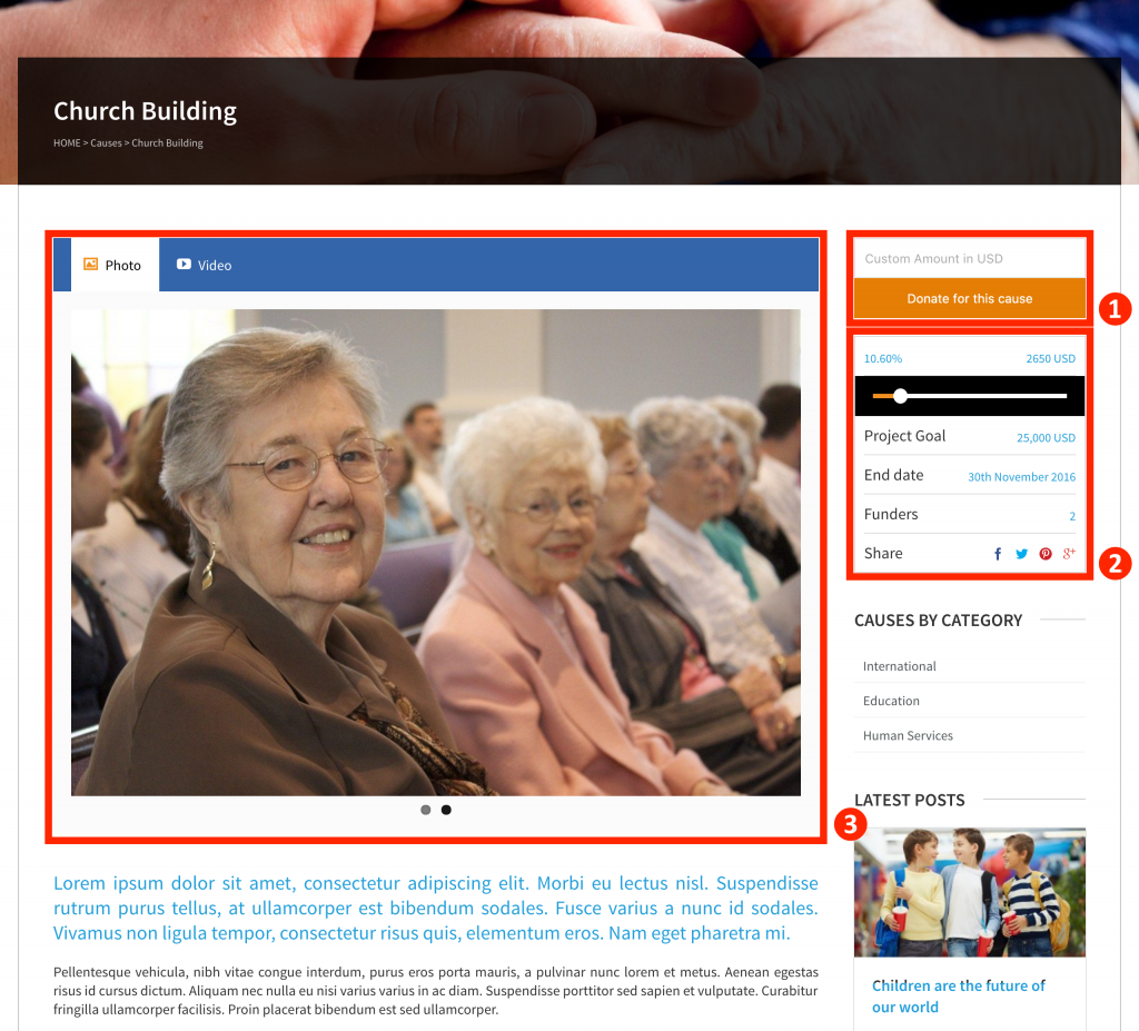 Add New Cause - WPlook Documentation