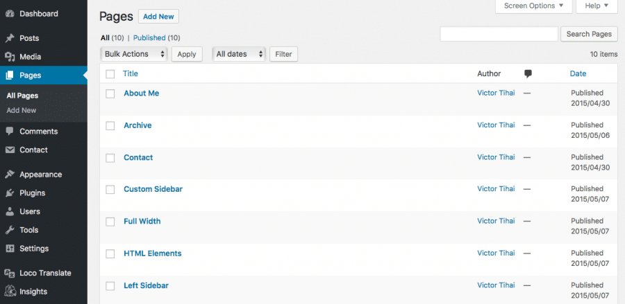 All Pages - WPlook Documentation
