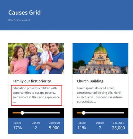 Causes Settings - WPlook Documentation