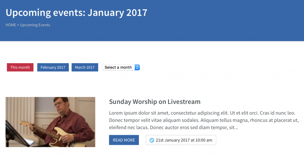 Displaying Events - WPlook Documentation