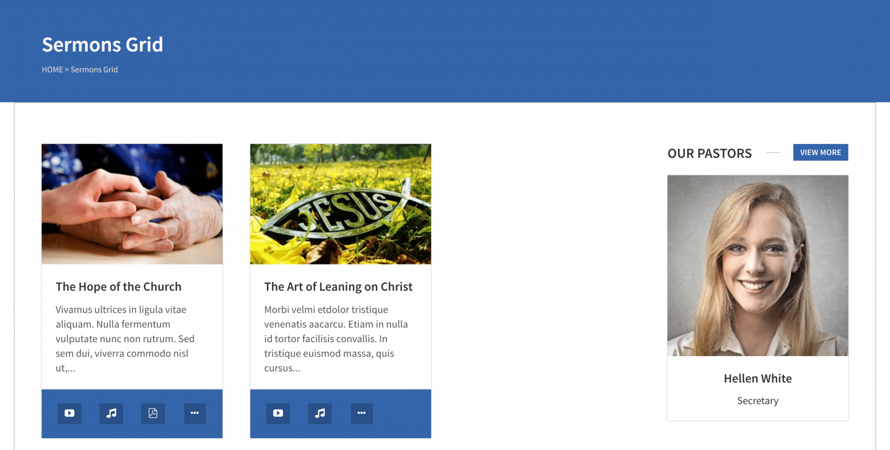 Displaying Sermons - WPlook Documentation