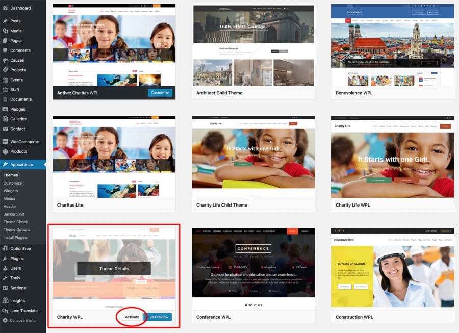 Theme Installation - WPlook Documentation
