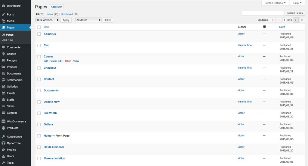 charity-all-pages - WPlook Documentation