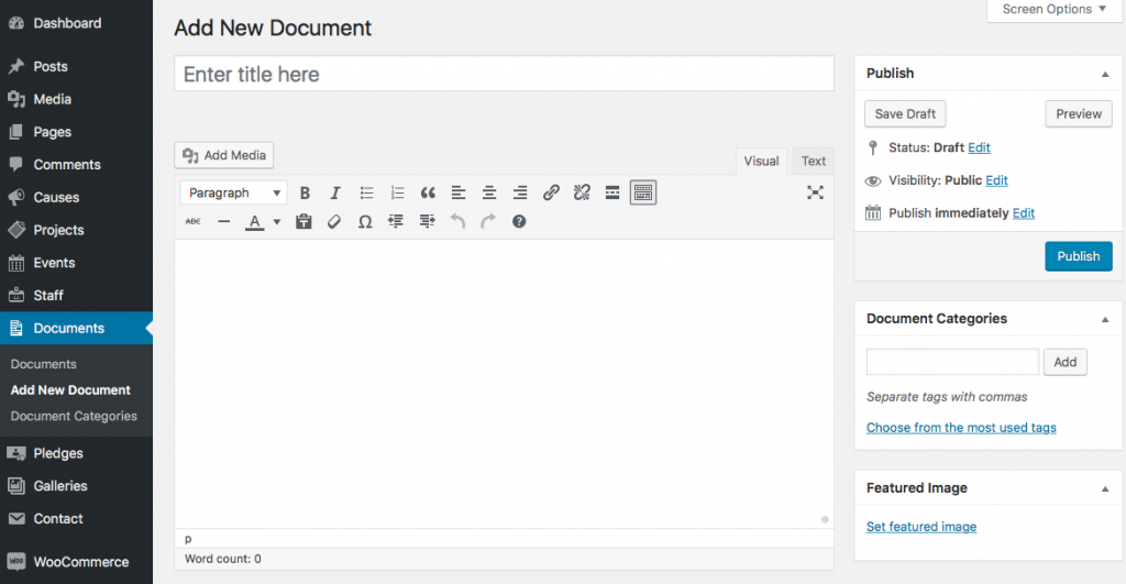 Add New Document - WPlook Documentation