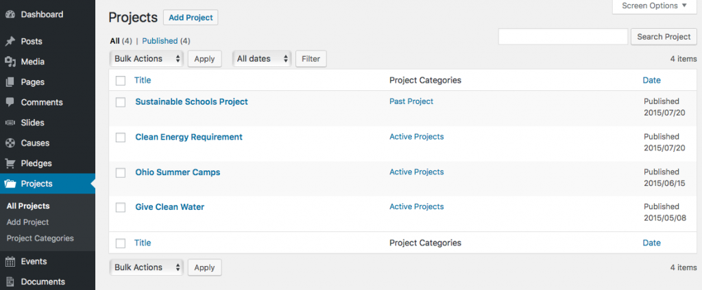 All Projects - WPlook Documentation