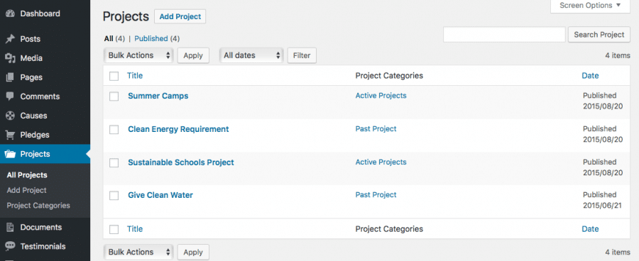 All Projects - WPlook Documentation