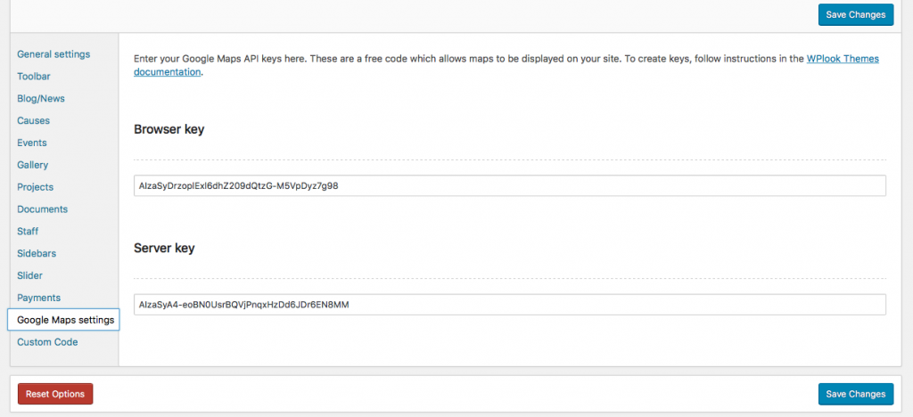 Google Maps Settings - WPlook Documentation