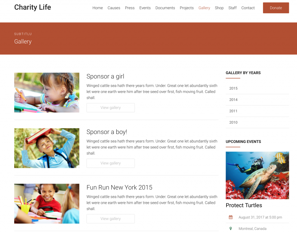 All Galleries - WPlook Documentation