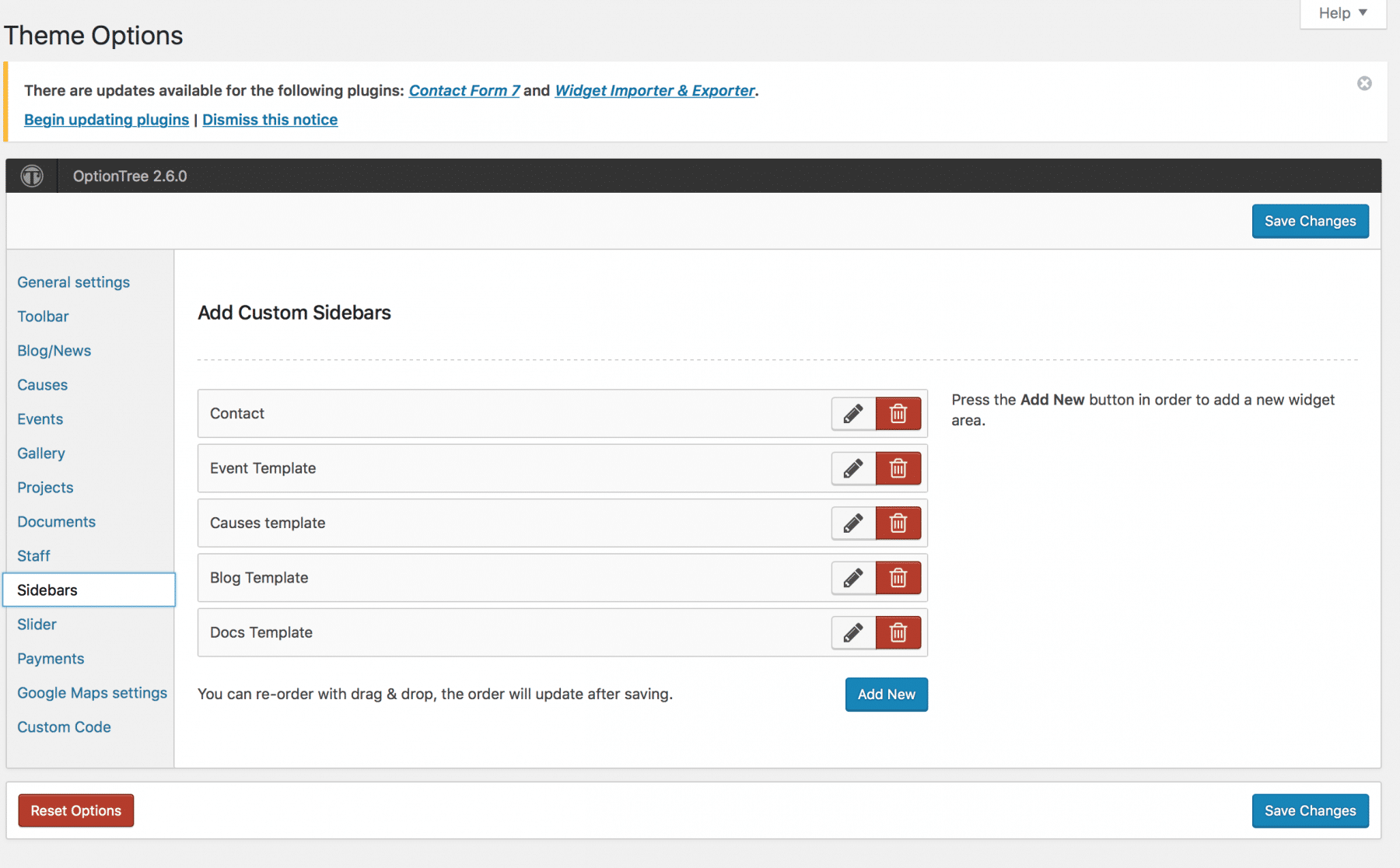 Sidebars - WPlook Documentation