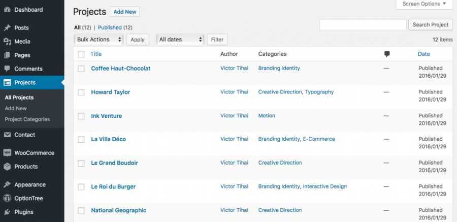 All Projects - WPlook Documentation
