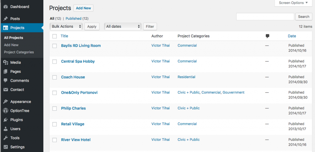 All Projects - WPlook Documentation