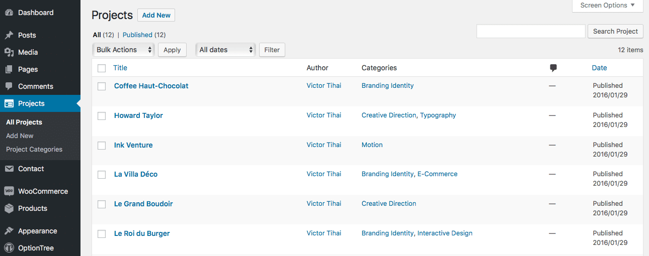 all projects studio 8 - WPlook Documentation