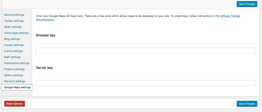 Google Maps Settings - WPlook Documentation