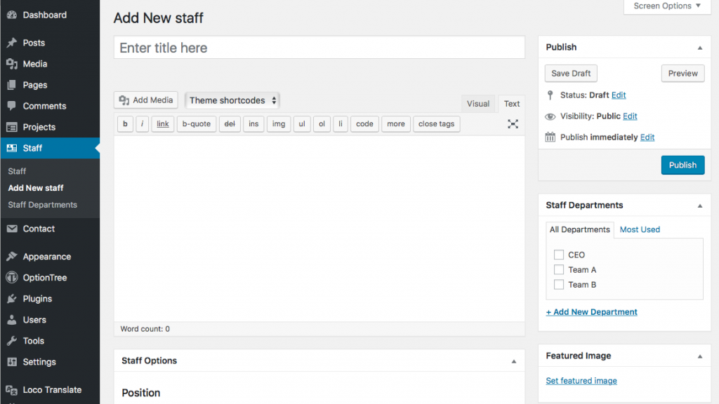 dd new staff - WPlook Documentation