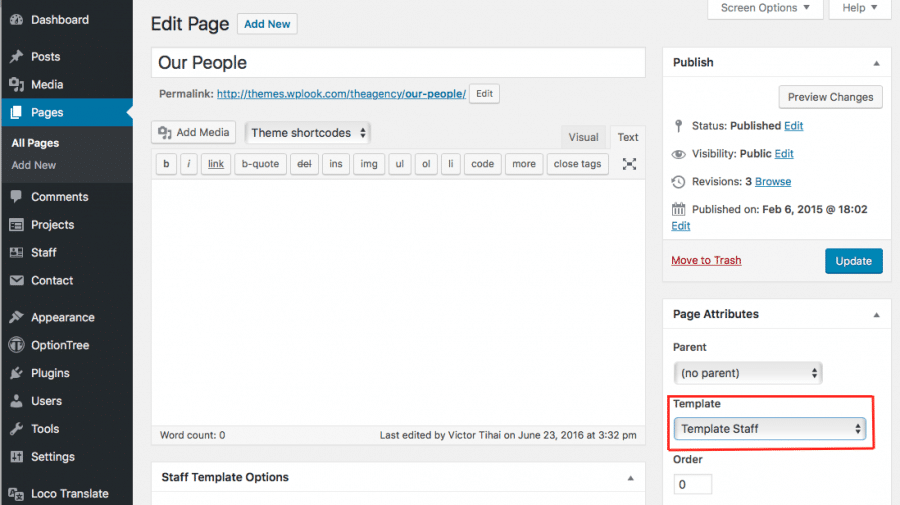 Staff - WPlook Documentation