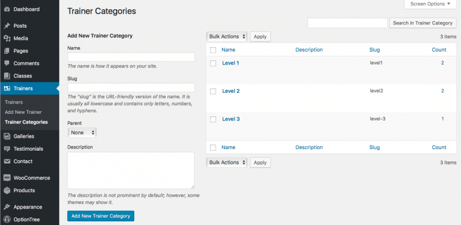 Trainer Categories - WPlook Documentation