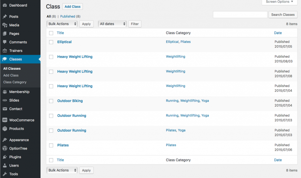 All Classes - WPlook Documentation