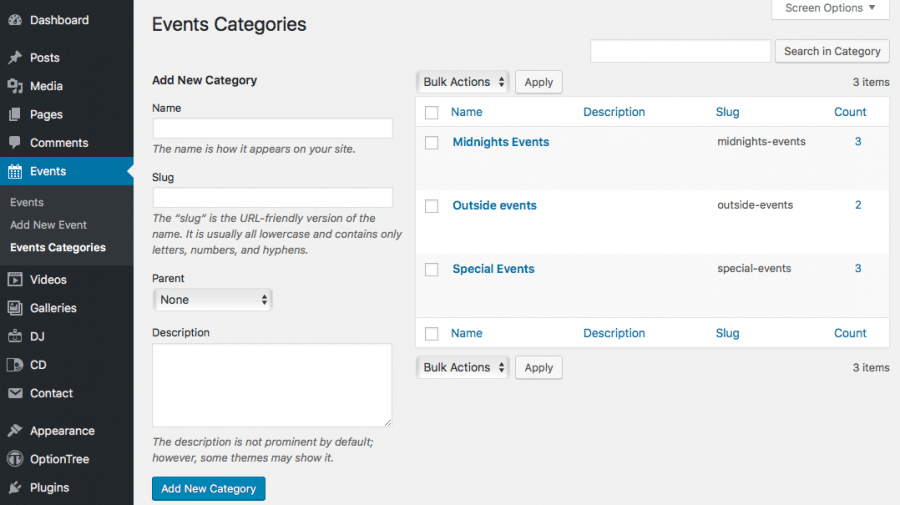 Event Categories - WPlook Documentation