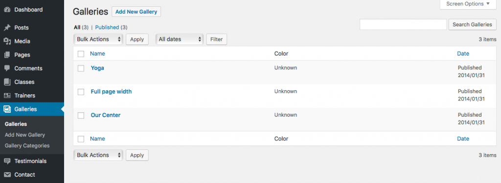 Galleries - WPlook Documentation