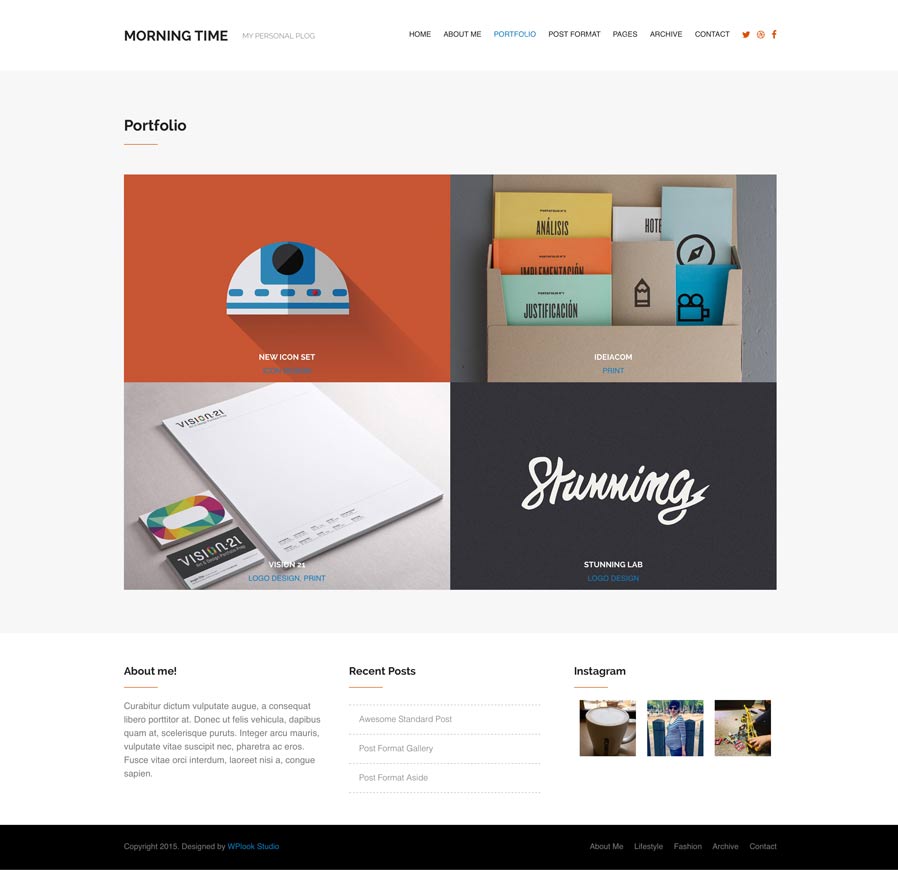 Morning Time - Personal Blog WordPress Theme