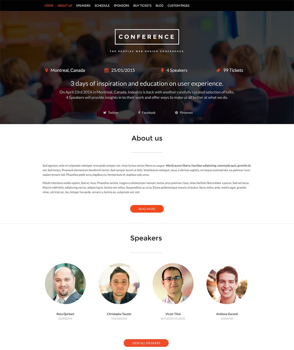 Conference WordPress Theme - Conference
