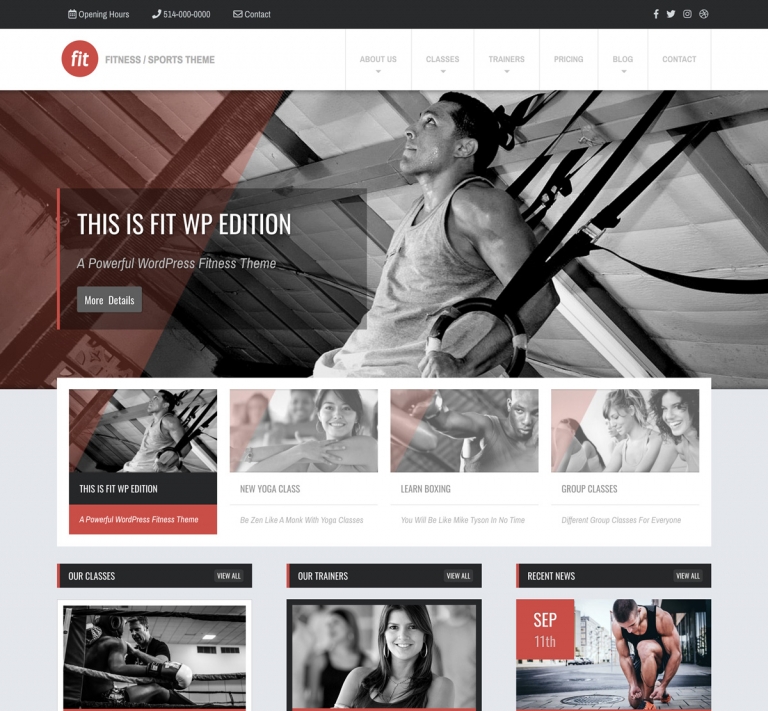 Fit HTML Template - WPlook Themes