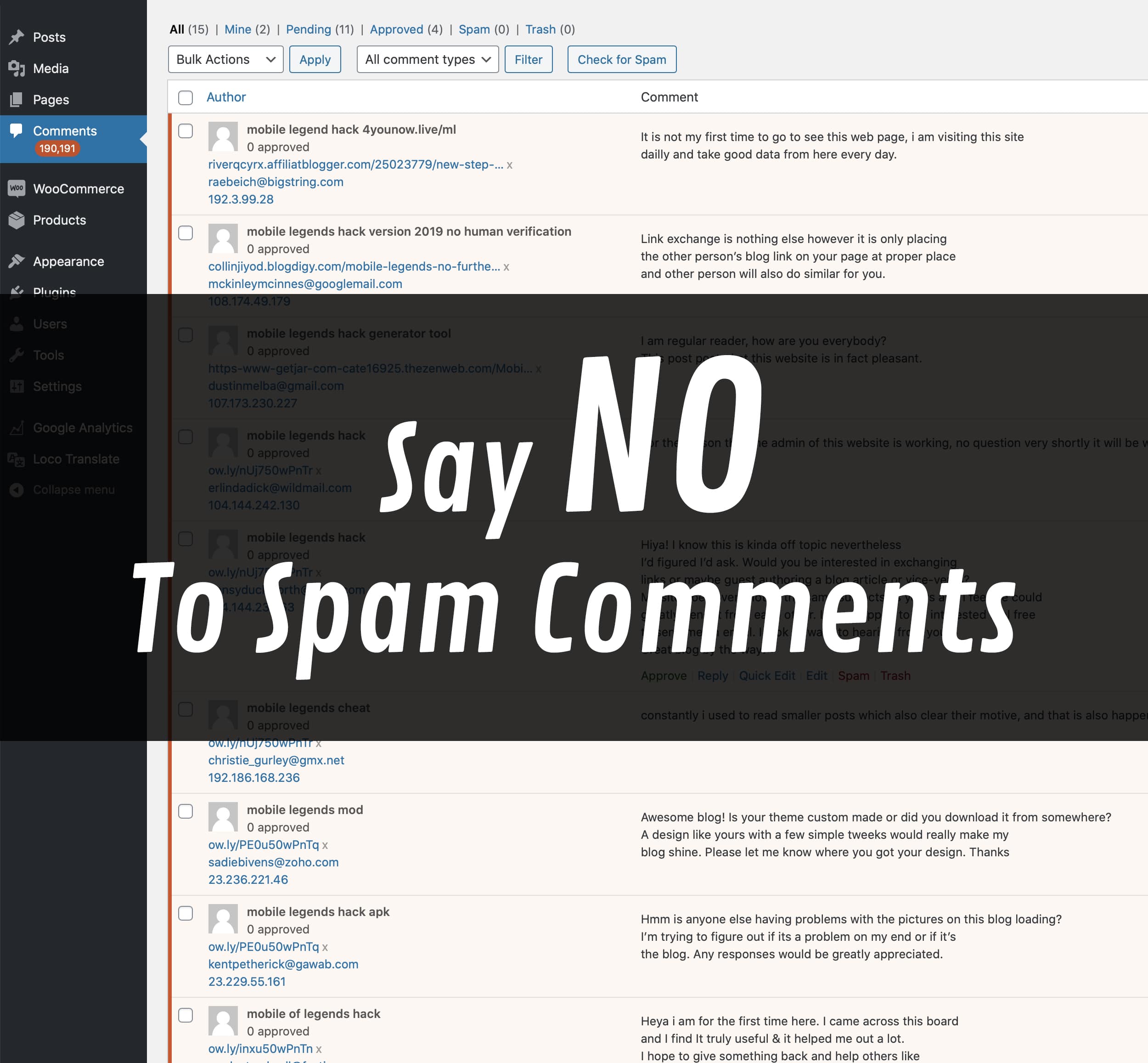  How To Delete Comments In Wordpress All At Once